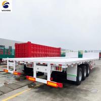 China 20/40/45ft Container Flatbed Semi Trailer with 2-3 Axles and Large Loading Capacity for sale