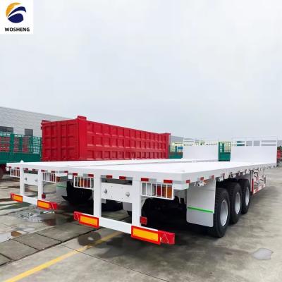 China 20/40/45ft Container Flatbed Semi Trailer with 2-3 Axles and Large Loading Capacity for sale
