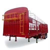 China 3 Axles Fence Cargo Trailer with Max Payload 100 ton and 13000*2550*2900mm Dimensions for sale