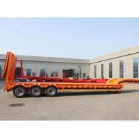 China 150 Tons Max Loading Lowbed Semi Trailer for Heavy Duty Transport Gooseneck King Pin for sale