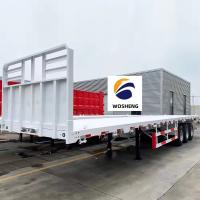 China Lowest 30T-100T Semi-Trailer 20ft-45ft Container Truck 2-4 Axle Flatbed Rim 9.0-22.5 for sale