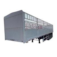 China Semi-Trailer with Top 3 Axle 4 Axle Truck Trailer Cargo and Livestock Fence Stake for sale