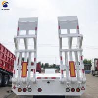 China Mechanical Suspension Lowbed Truck Semi Trailer With Mechanical Ladder for Zimbabwe for sale