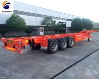 China 20ft 40ft 45ft Steel Skeleton Container Semi Trailer for Port Heavy Load Capacity for sale