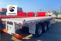 China 40-80tons Capacity Flatbed Semi Trailer 3 4 Axles 12R22.5 Tires Steel Material for sale