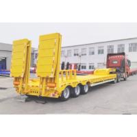 China 3 Axles Lowbed Lowboy Semi Trailer with Dual Line Braking System and 16000x2500x1100mm for sale