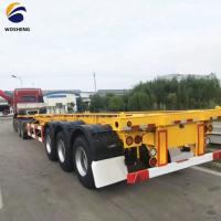 China Transport 40ft Container wosheng 3 Axis Skeleton Semi Trailer with Container Lock for sale