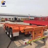 China Transport 40ft Container wosheng 3 Axis Skeleton Semi Trailer with Container Lock for sale