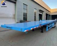 China Steel Max Payload 20T-80T Container Trailer Flatbed Semi Trailer with Steel by Wosheng for sale