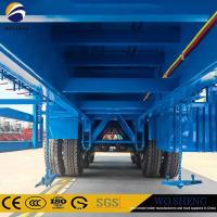 China Steel Max Payload 20T-80T Container Trailer Flatbed Semi Trailer with Steel by Wosheng for sale