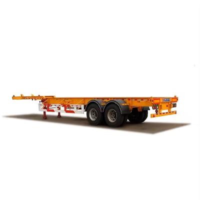 China 3 Axles 20FT 40FT Gooseneck Container Chassis Skeletal Semi Trailer for sale