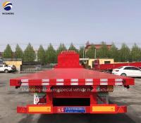 China 40Feet Container Trailer Professional 3Axle Flatbed Semi Trailer with 2
