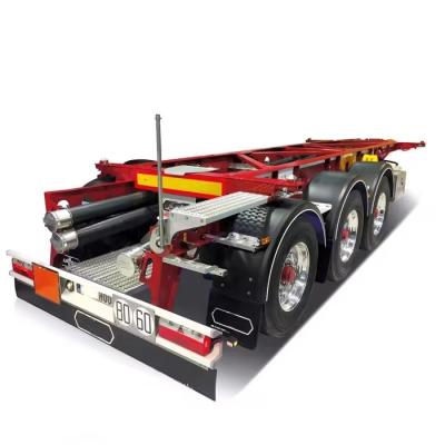 China 14mm/16mm/8mm Plates and 500mm Height 3 Axle Skeleton Semi Trailer for Truck Trailer for sale