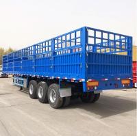 China 3 Axle 4 Axle Side Plate Height 600mm 800mm Side Drop Fence Semi-Trailer Max Payload 30000 kg for sale