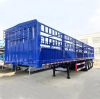 China 3 Axle 4 Axle Side Plate Height 600mm 800mm Side Drop Fence Semi-Trailer Max Payload 30000 kg for sale