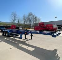 China 14mm/16mm/8mm Plates and 500mm Height 3 Axle Skeleton Semi Trailer for Truck Trailer for sale