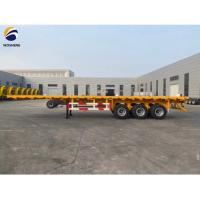 China 3 4 5 Axles 20FT 40FT Semi-Trailer Tare Weight 20T-80T 20FT Flatbed Semi Truck Trailer for sale