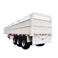 China 3 Axle 60 100Tons Transport Farm Cargo Building Materials Fence Semi Trailer Top- Steel for sale