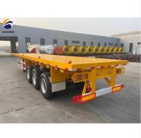 China 12500x2500x1600-3100mm Semi Trailer for Container 30-70t Heavy Duty Flatbed Trailer for sale