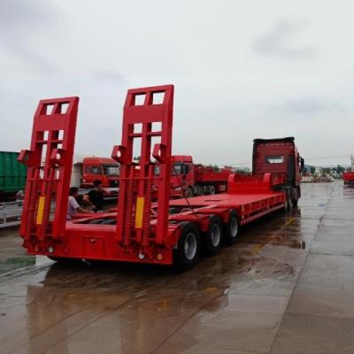 China Air Chamber T30/30 Brake System Lowbed Truck Semi Trailer With Hydraulic Ramp Durable for sale
