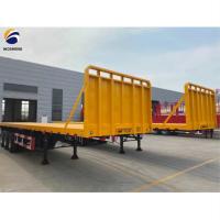 China 12500x2500x1600-3100mm Semi Trailer for Container 30-70t Heavy Duty Flatbed Trailer for sale