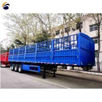 China 3 Axle 40-80 Ton Cargo Transporting Fence Semi Trailer with Heavy Duty Landing Gear 28t for sale