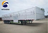 China 3 Axle 40-80 Ton Cargo Transporting Fence Semi Trailer with Heavy Duty Landing Gear 28t for sale