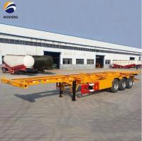 China 3 Axle 20FT 40FT Container Chassis Skeleton Semi Trailer for Container Transport for sale