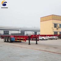 China 3 Axle 20FT 40FT Container Chassis Skeleton Semi Trailer for Container Transport for sale