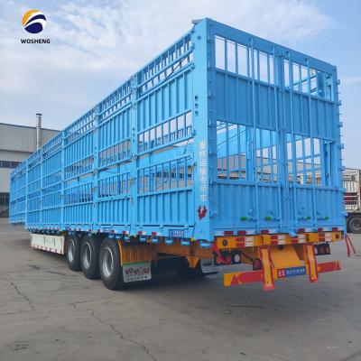 China Customized 3 Axles 20-50T High Fence Semi Trailer for Livestock Cattle Cow from Wosheng for sale