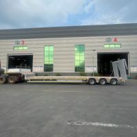 China 13000x3000x3300mm Customized 60Ton Heavy Duty Transport 3 Axles Low Bed Boy Semi-Trailer for sale