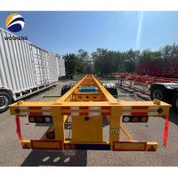 China 12R22.5*12pcs Tire 1/2 Axles 20/40/45/48 Feet Steel Skeleton Semi Trailer for Truck Container Transport for sale