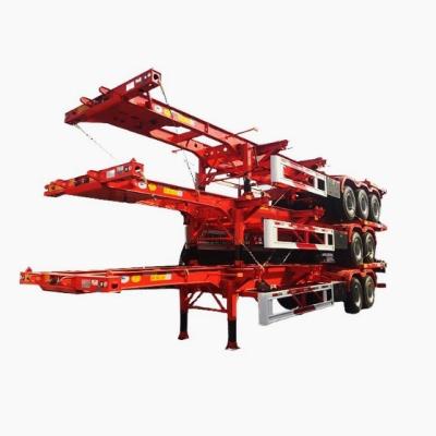 China 3 Axles Container Transport Chassis for Truck 20/40/45 Feet Steel Skeleton Semi Trailer for sale
