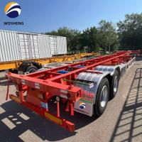 China Durable 1/2/4 Axles 20/40/45/48/53 Feet Steel Skeleton Semi Trailer for Container Transport for sale