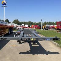China Durable 1/2/4 Axles 20/40/45/48/53 Feet Steel Skeleton Semi Trailer for Container Transport for sale