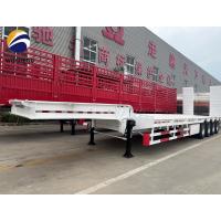 China Lowboy Semi Trailer for Excavators and Large Equipment 3 Axle Flat Truck for sale