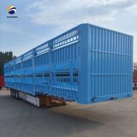 China Customized 3 Axles 20-50T High Fence Semi Trailer for Livestock Cattle Cow from Wosheng for sale