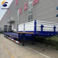 China 3 Axle Low Bed Semi Trailer for Transporting Heavy Machinery 13000x3000x3300mm for sale