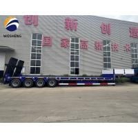 China 3 Axle Low Bed Semi Trailer for Transporting Heavy Machinery 13000x3000x3300mm for sale