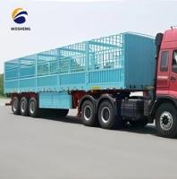 China Customized 3 Axles 20-50T High Fence Semi Trailer for Livestock Cattle Cow from Wosheng for sale