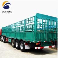 China Customized 3 Axles 20-50T High Fence Semi Trailer for Livestock Cattle Cow from Wosheng for sale