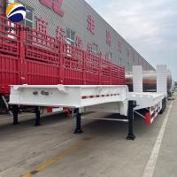 China 3 Axle Low Bed Semi Trailer for Transporting Heavy Machinery 13000x3000x3300mm for sale