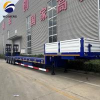China 3 Axle Low Bed Semi Trailer for Transporting Heavy Machinery 13000x3000x3300mm for sale