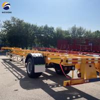China 40ft 45ft 3 Axle Shipping Container Skeleton Trailer Gooseneck Chassis Semi Truck Trailer for sale