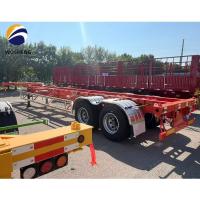 China Tare Weight 6500kgs 2 Axle Skeleton Trailer for 20ft 40ft 45ft Shipping Container for sale