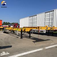 China 12400x2500x1550mm Heavy Duty Landing Gear 28t Skeleton Semi Trailer for Container Haulage for sale