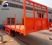 China 3 Axle Flatbed Truck Trailer The Best Choice for Transporting 20ft and 40ft Containers for sale