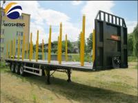 China 3 Axle Flatbed Truck Trailer The Best Choice for Transporting 20ft and 40ft Containers for sale