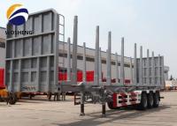 China 3 Axle Flatbed Truck Trailer The Best Choice for Transporting 20ft and 40ft Containers for sale
