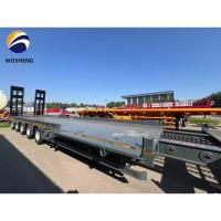 China 80 100 120 ton lowboy low loader lowbed semi trailer with customizable height for sale
